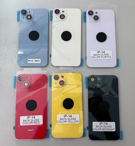 For iPhone 14 Back Glass Replacement & Brackets MagSafe Rear Cover ...