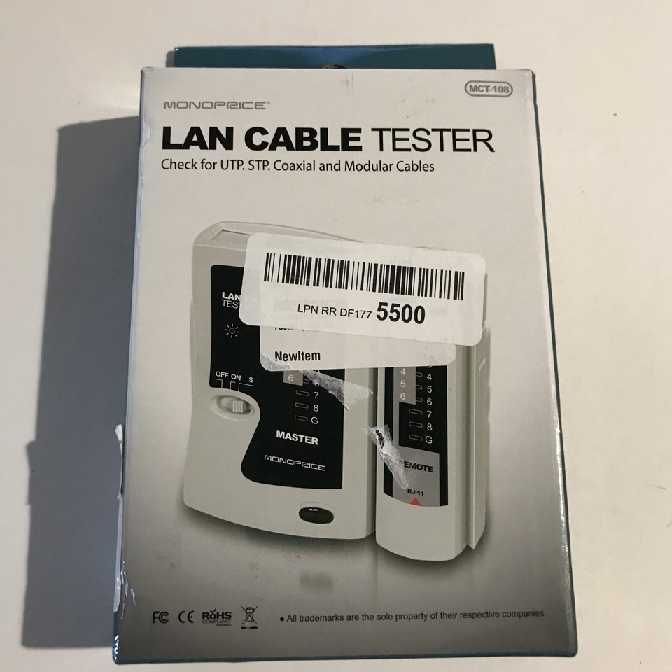 Monoprice RJ-11 and RJ-45 Modular Plug Tester MCT-108 8138, 108138 | eBay
