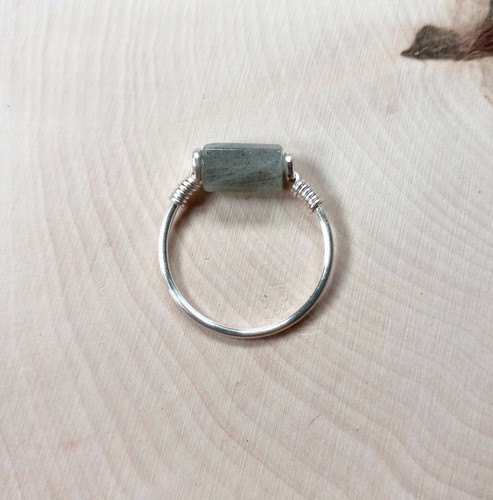 Labradorite Ring, Handcrafted Wire Wrap, Gold Silver Band, Healing ...