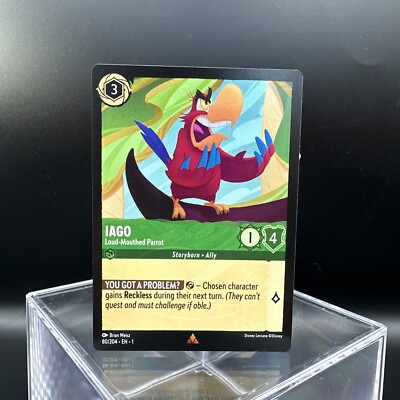 🔮 Lorcana Disney Iago - Loud-Mouthed Parrot - 80/204 - Rare NM-Mint Non ...