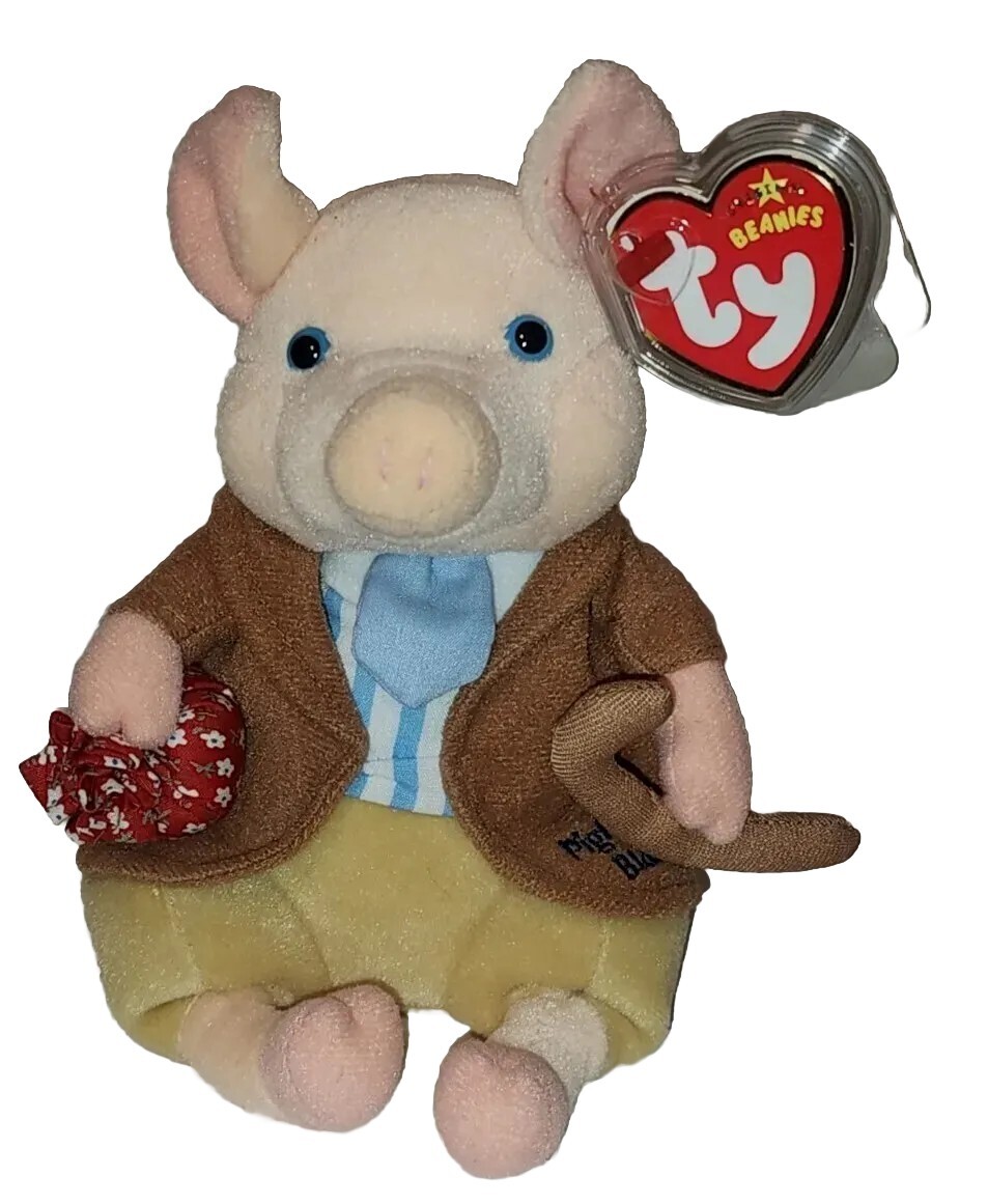 Ty PIGLING BLAND Pig Beanie Baby Beatrix Potter UK Excl. MWMT Plush ...