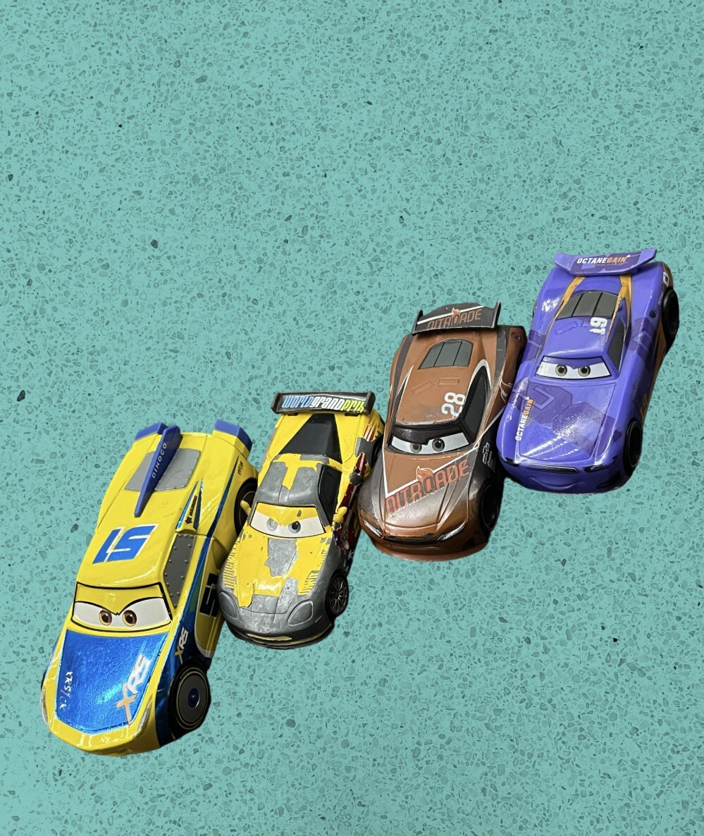 DISNEY PIXAR CARS METALLIC TIM TREADLESS NITROADE #28 MINI RACERS ...