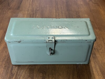 Antique Ford Fordson Green Steel Diesel Tractor Tool Utility Box Lid ...