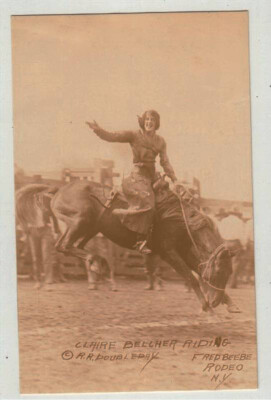 CLAIRE BELCHER ~ FEMALE RODEO BRONC RIDER ~ c. - 1920 | eBay