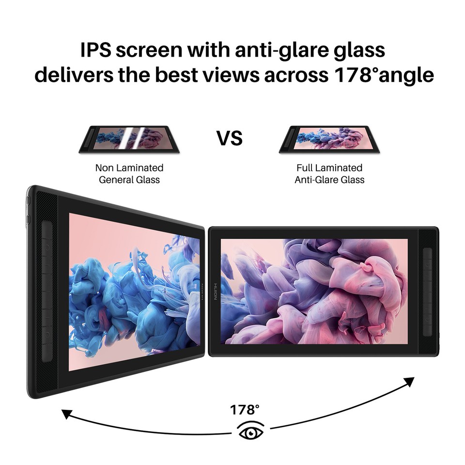 Huion KAMVAS PRO 16 2.5K QLED Drawing Tablet Display metal shell + 8 ...