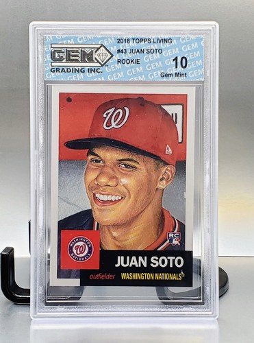 Juan Soto (2018) Topps Living Rookie RC #43 [ GEM Grading 10 Gem Mint ...