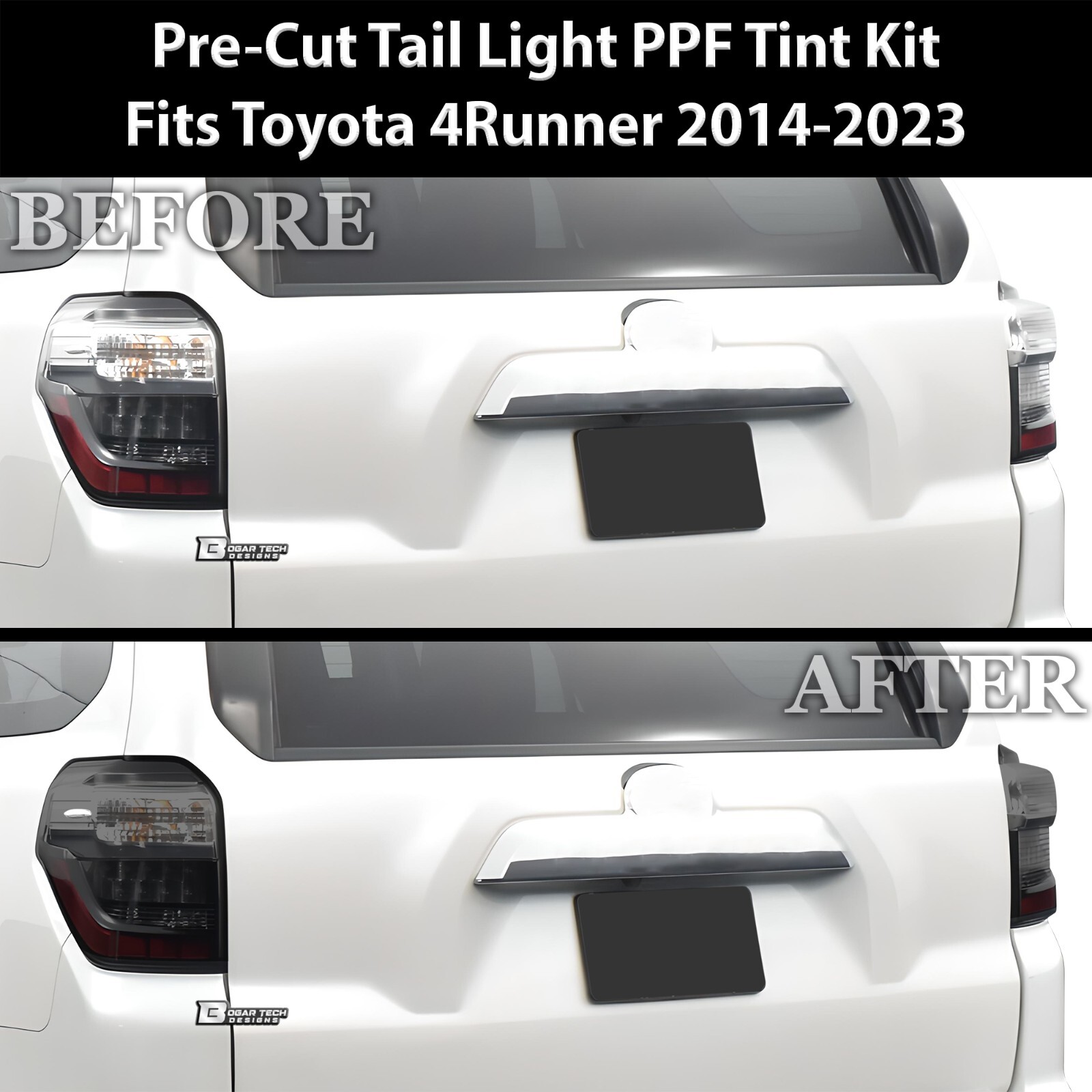 Fits Toyota 4Runner 2014-2023 Tail Light Precut Smoked PPF Tint Cover ...