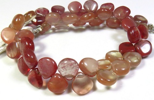 Natural Red Andesine Labradorite Gemstone Heart Smooth Beads 7-7.5 mm ...