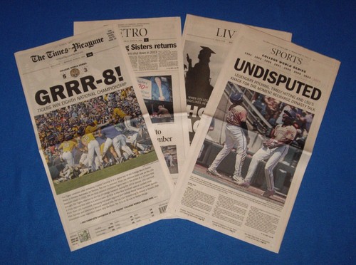 2025 NATIONAL CHAMPIONSHIP NEWSPAPER LSU TIGERS BASEBALL COLLEGE WORLD ...