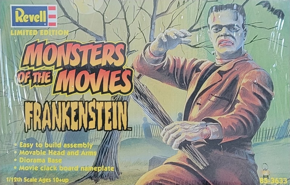 Revell-Frankenstein Monsters of the Movies plastic kit #85-3633 1:12 ...