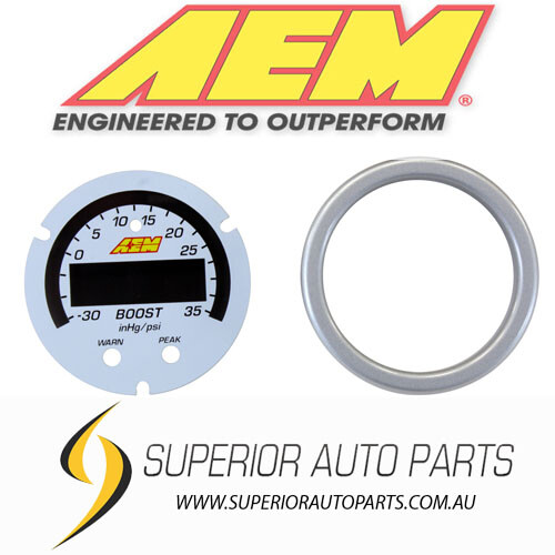 AEM X-Series Boost Pressure Gauge Accessory Kit Silver/White Face 30 ...