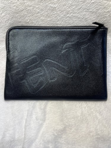 FENTY BEAUTY Makeup Cosmetic Bag Clutch Zipper Purse Black Neoprene ...