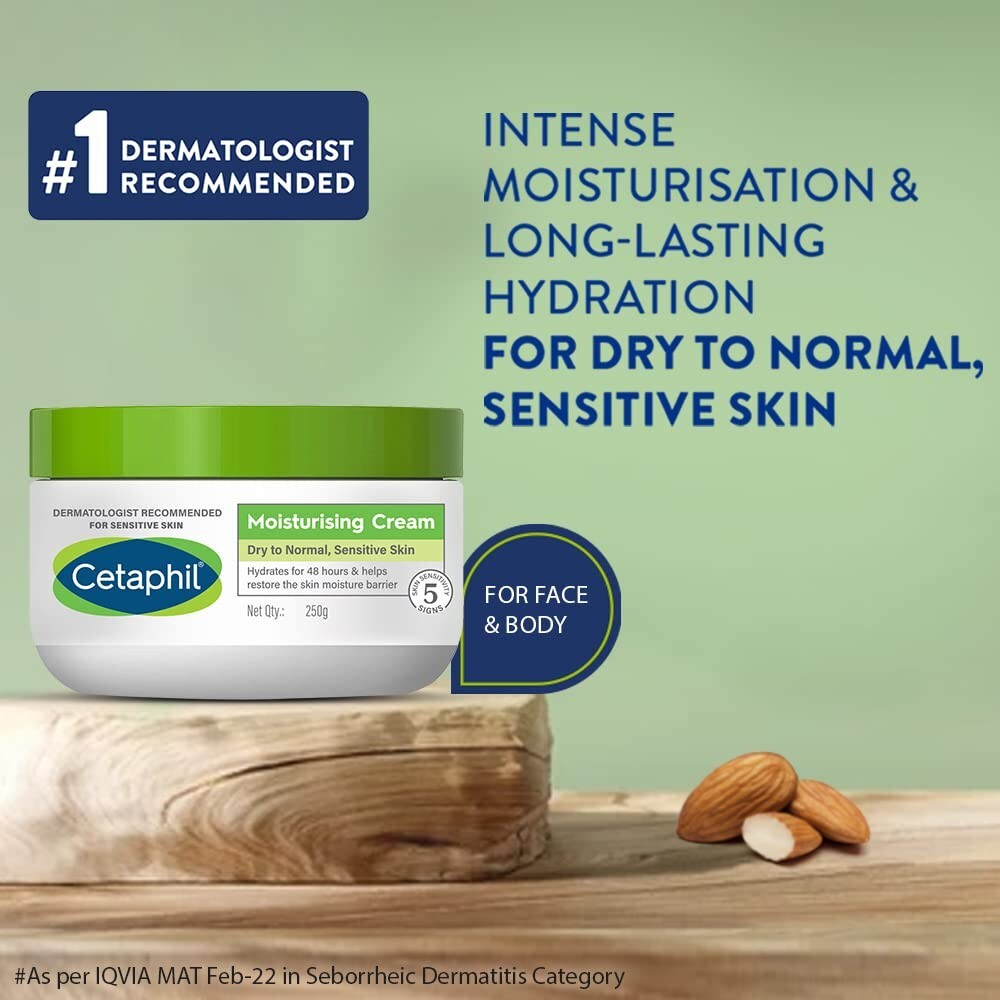 Cetaphil Moisturising Cream for Face & Body,Dry to Normal skin, 250 gm ...