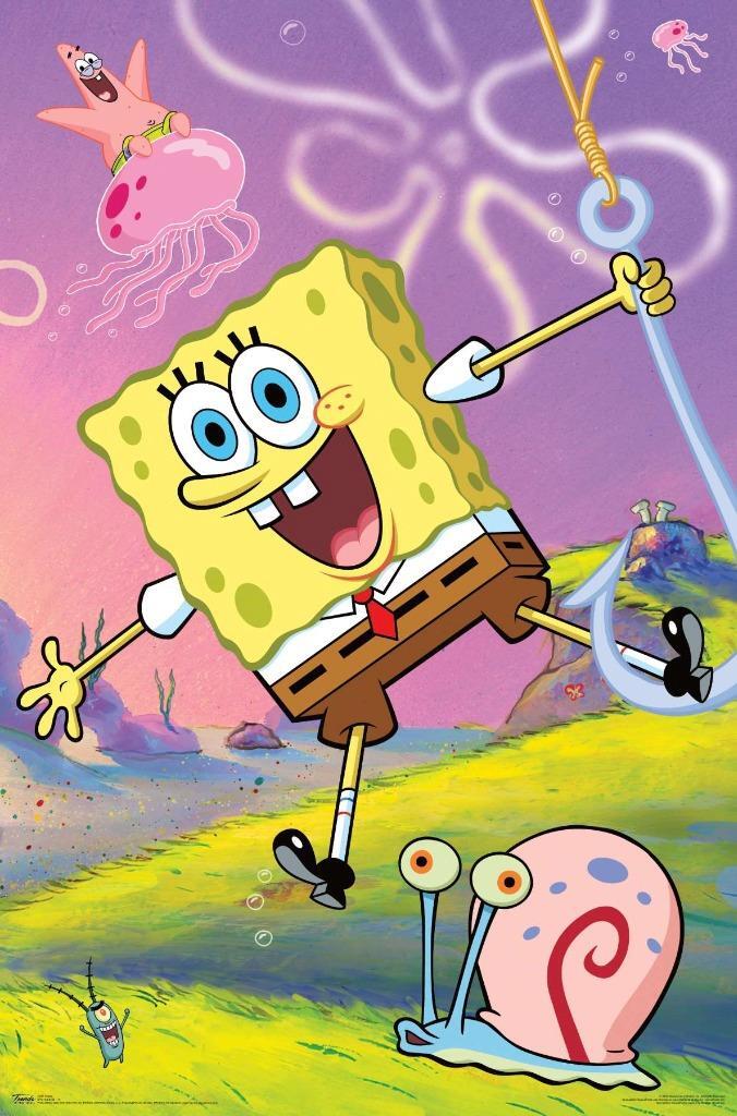 Sponge Bob Blowing Bubbles Spongebob Squarepants TV Show Sticker