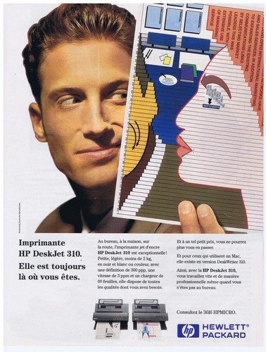 PUBLICITE ADVERTISING 105 1993 HEWLETT PACKARD imprimante HP DESKJET ...