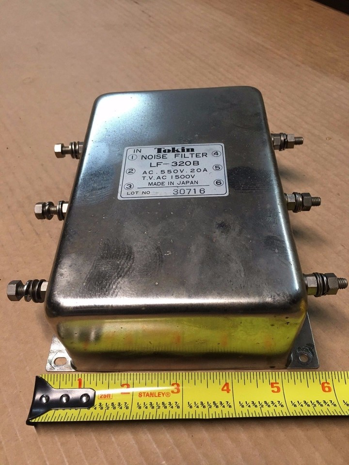 Tokin LF-320B Noise Filter -- AC 550V 20A -- from Elox Fanuc Tape Cut ...
