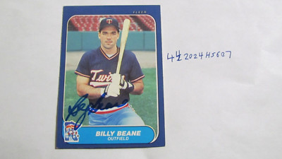 1986 Fleer Billy Beane Signed Baseball Card | eBay