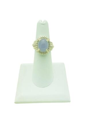 Judith Ripka Sterling Silver Purple Cabochon Oval Stone Ring Size 6 - A ...