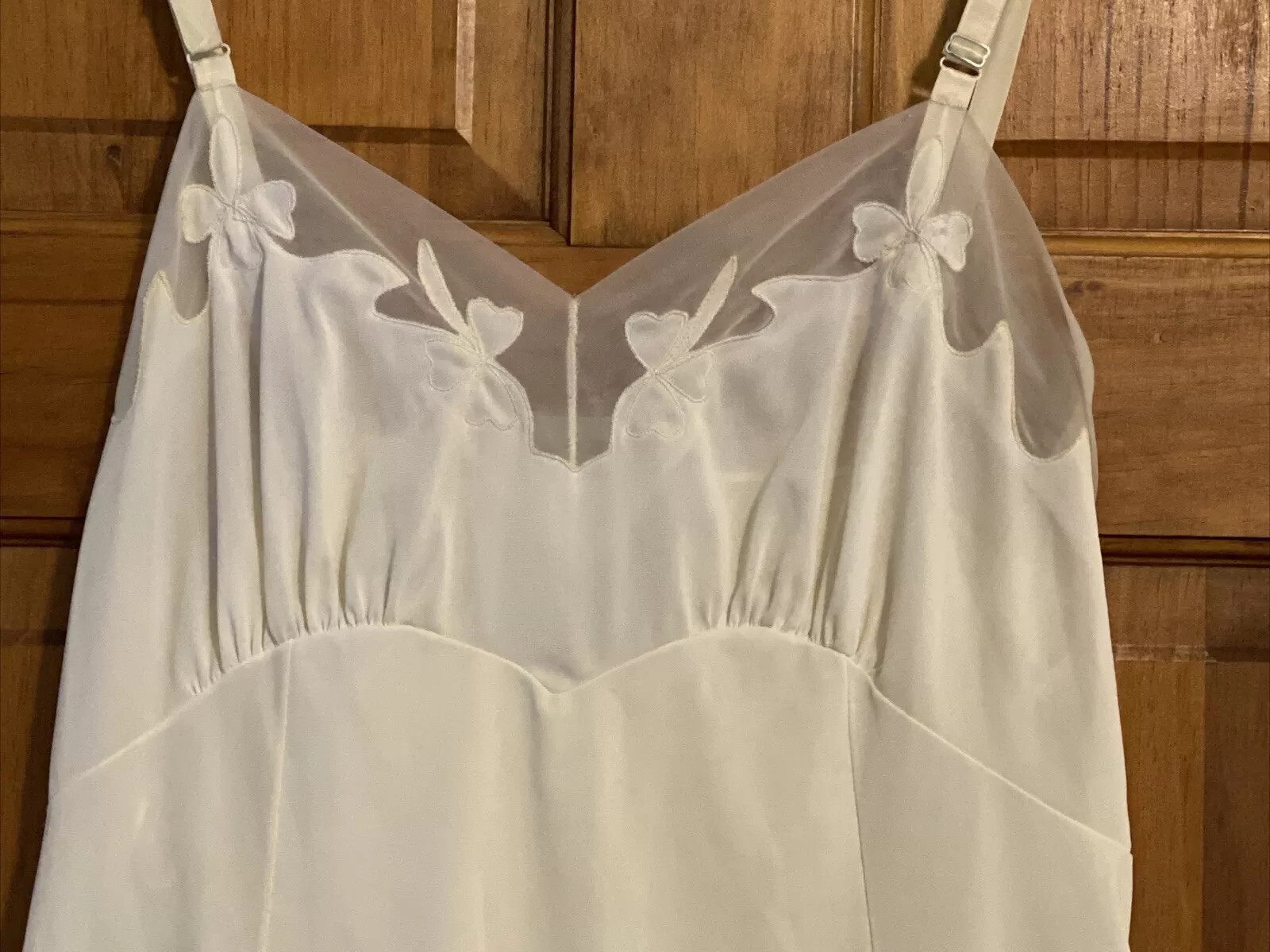 Vintage Sears Full Slip Lingerie Size 36 TALL Ivory A… - Gem