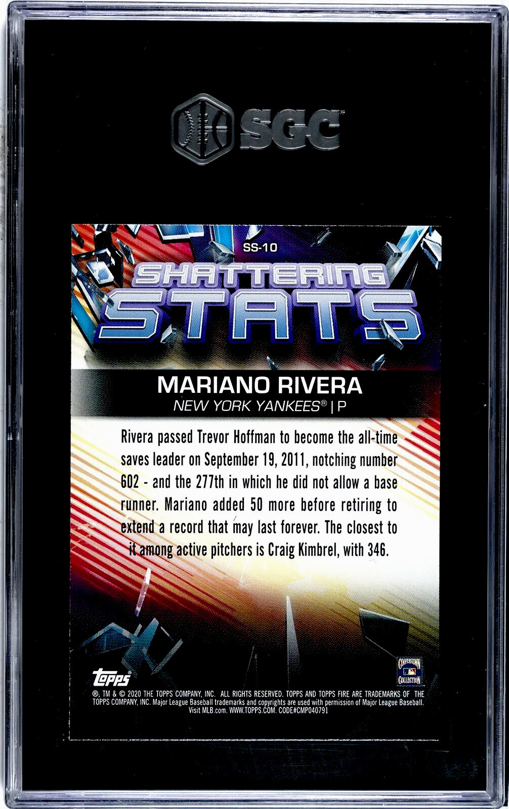 2020 Topps Fire - Shattering Stats #SS-10 Mariano Rivera for sale ...