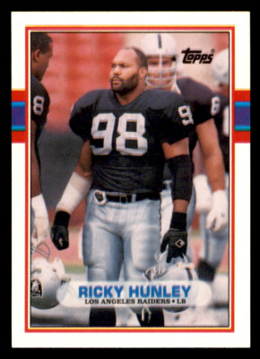 1989 Topps Traded Ricky Hunley Rookie card #124T Los Angeles Raiders | eBay