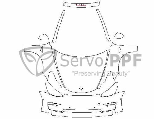 Full Front End PreCut Suntek PPF-Ultra Clear Bra Film for 17+ Tesla ...