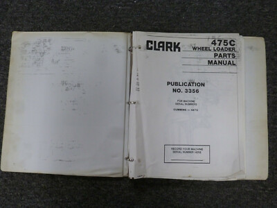 Clark Michigan 475C Tractor Shovel Wheel Loader Parts Catalog Manual ...