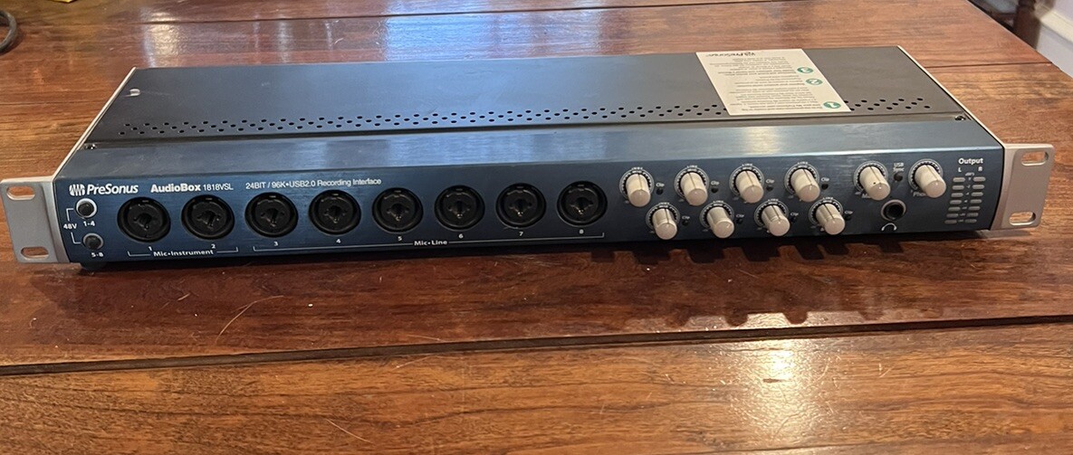 PreSonus AudioBox 1818VSL USB Audio Interface 1818-VSL U229103 48v ...