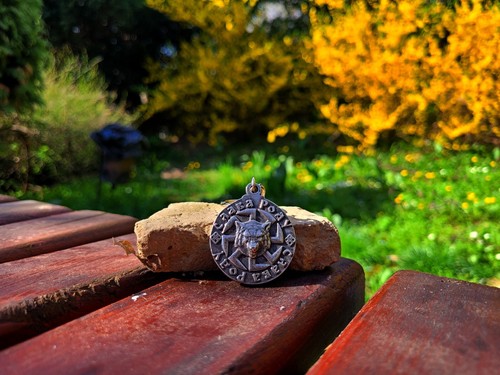 Slava Rodu Slavic pendant,Kolovrat with wolf Slavic Mythology necklace ...