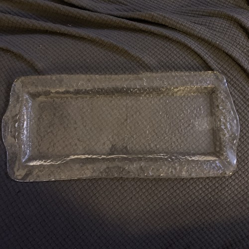 Rectangular centerpiece textured glass Serving tray Platter | eBay