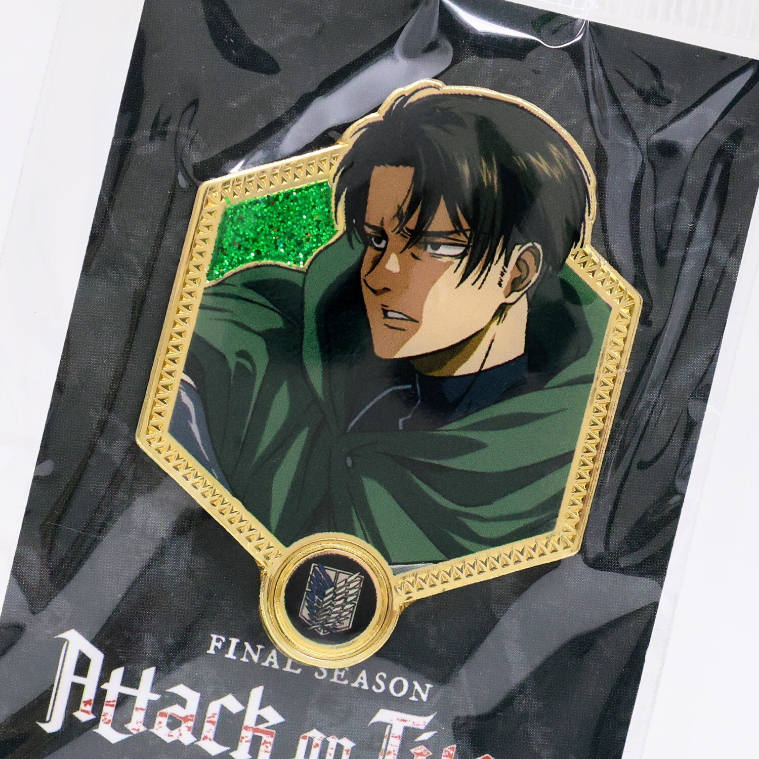Attack on Titan Levi Ackerman Golden Series Enamel Pin Figure Full ...