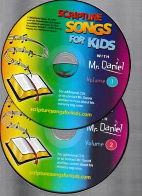 Scripture Songs For Kids With Mr. Daniel Vol. 1 & 2 MUSIC AUDIO CD ...