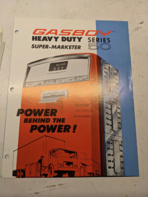 GASBOY PUMP DEALER SALES BROCHURE ADVERTISMENT MODEL 53PK30 52P 54K10 ...