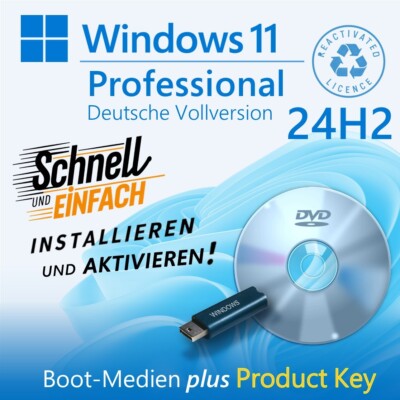 Windows 11 Professional 24H2 | Installations-Medium DVD/USB-Stick ...