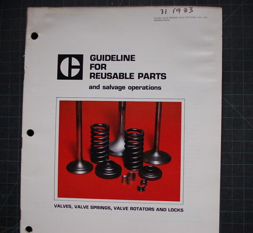 CAT Caterpillar Reusable Parts Valves Springs Rotators Locks Guide ...