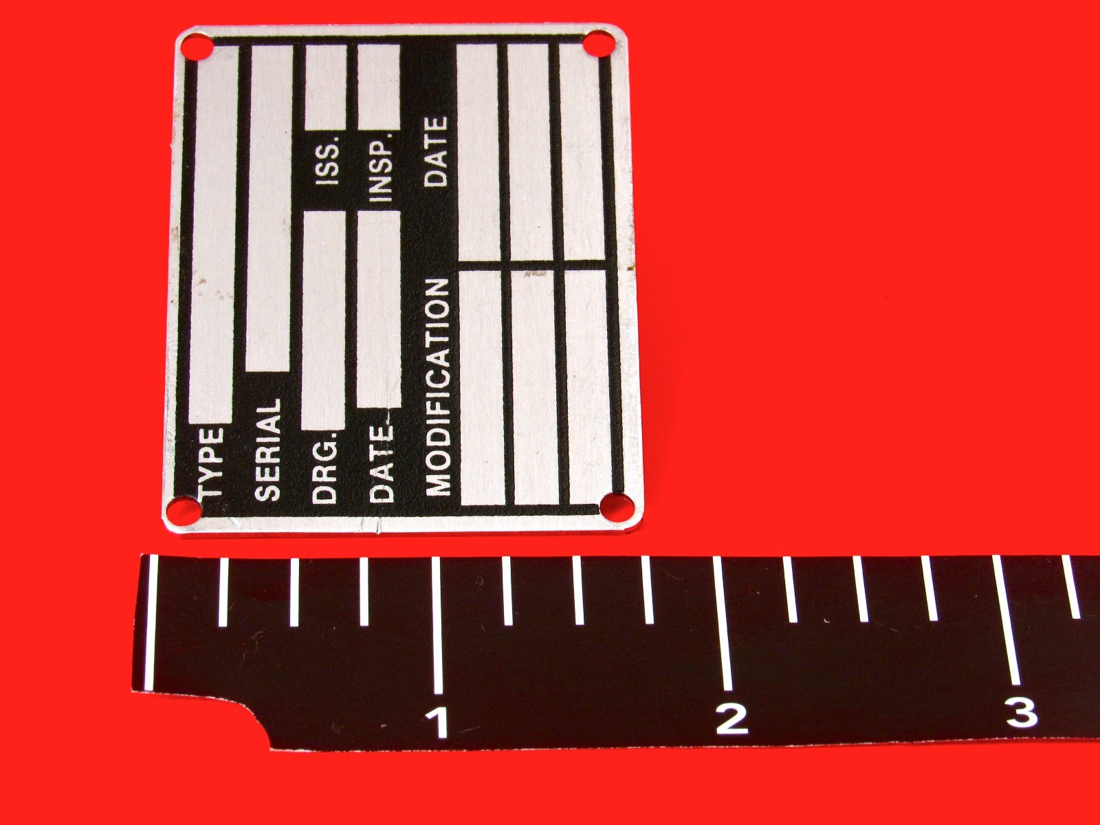 Aircraft / Engine - DATA TAG - OEM FACTORY Airplane Placard - NEW Old ...