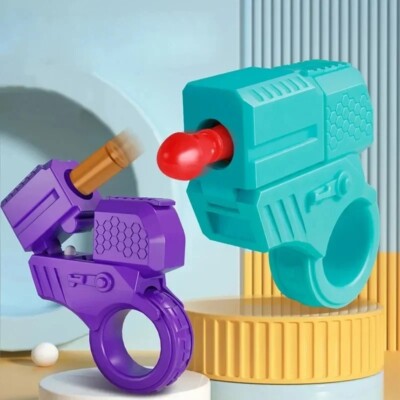 Mini Derringer Style Ring Gun Toy – EDC Soft Bullet Shell Ejecting ...