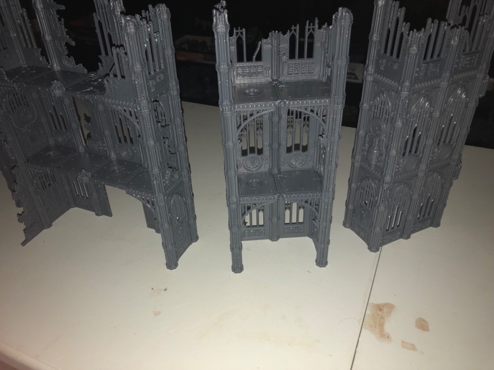 Warhammer 40k Terrain Imperial sector ruins towers | eBay