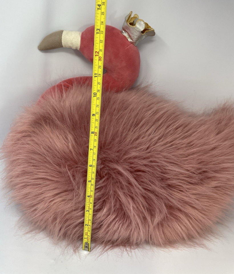 Jellycat Swan Pink Fluffy Cushion with Crown Plush #W5 | eBay