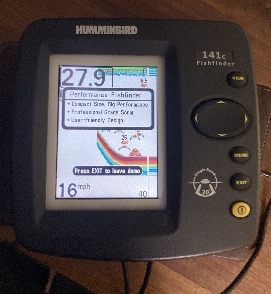 Humminbird 141c Fishfinder Depth Finder with Transducer Tested | eBay