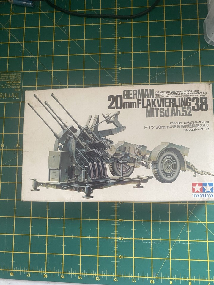 Tamiya German 7.5cm Pak40/L46 & 20mm Flakvierling Series No 47 & 91 ...