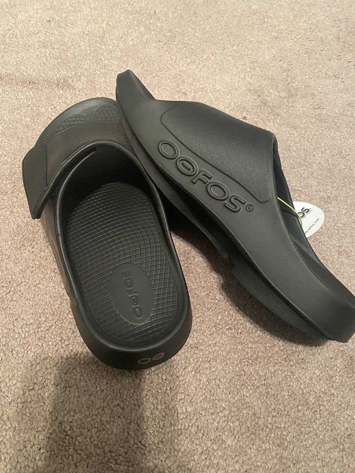 Men’s Oofos Ooahh Sport Flex in Matte Black Size 8 | eBay