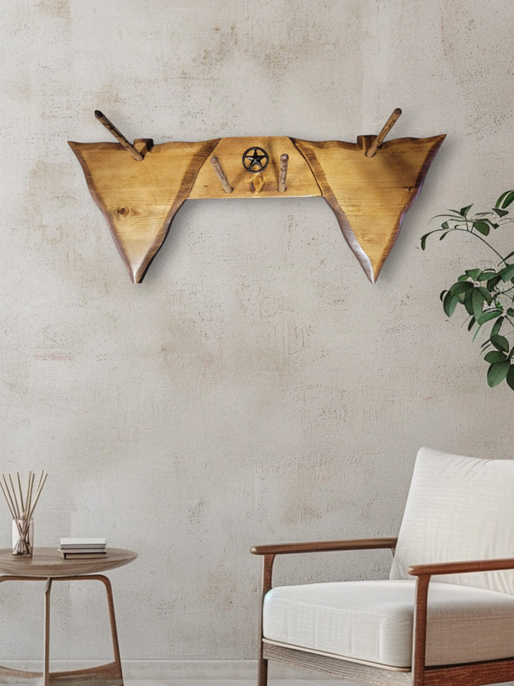 Wood Crossbow Rack, Wall Mounted Crossbow Rack, Rustic Crossbow Rack ...