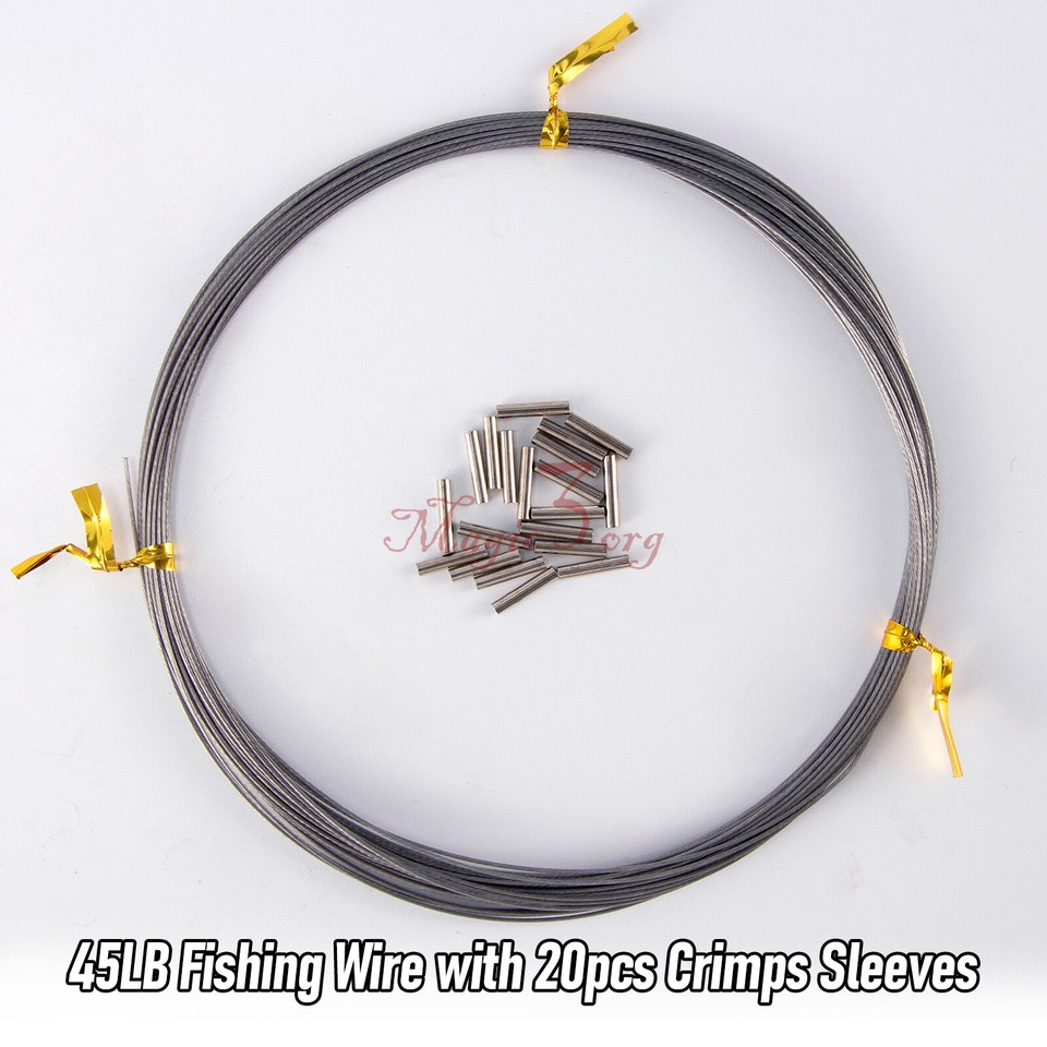 400Lb Fishing Wire Stainless Steel Single Strand Leader Wire for Shark ...