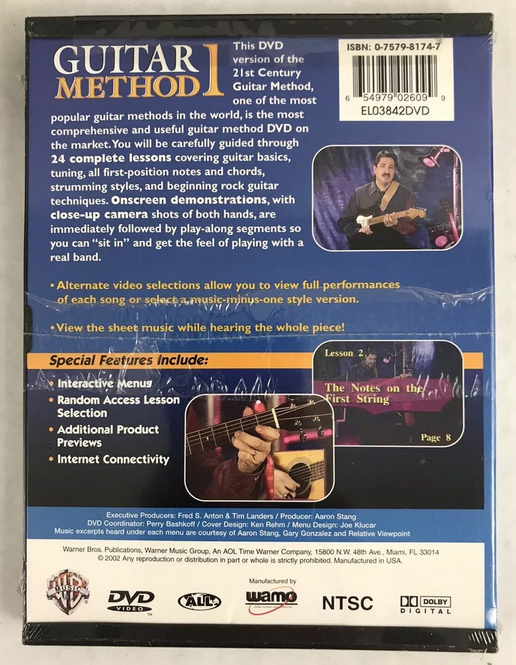 *NEW/Sealed 21st Century GUITAR METHOD 1 (DVD, 2002) Aaron Stang ...