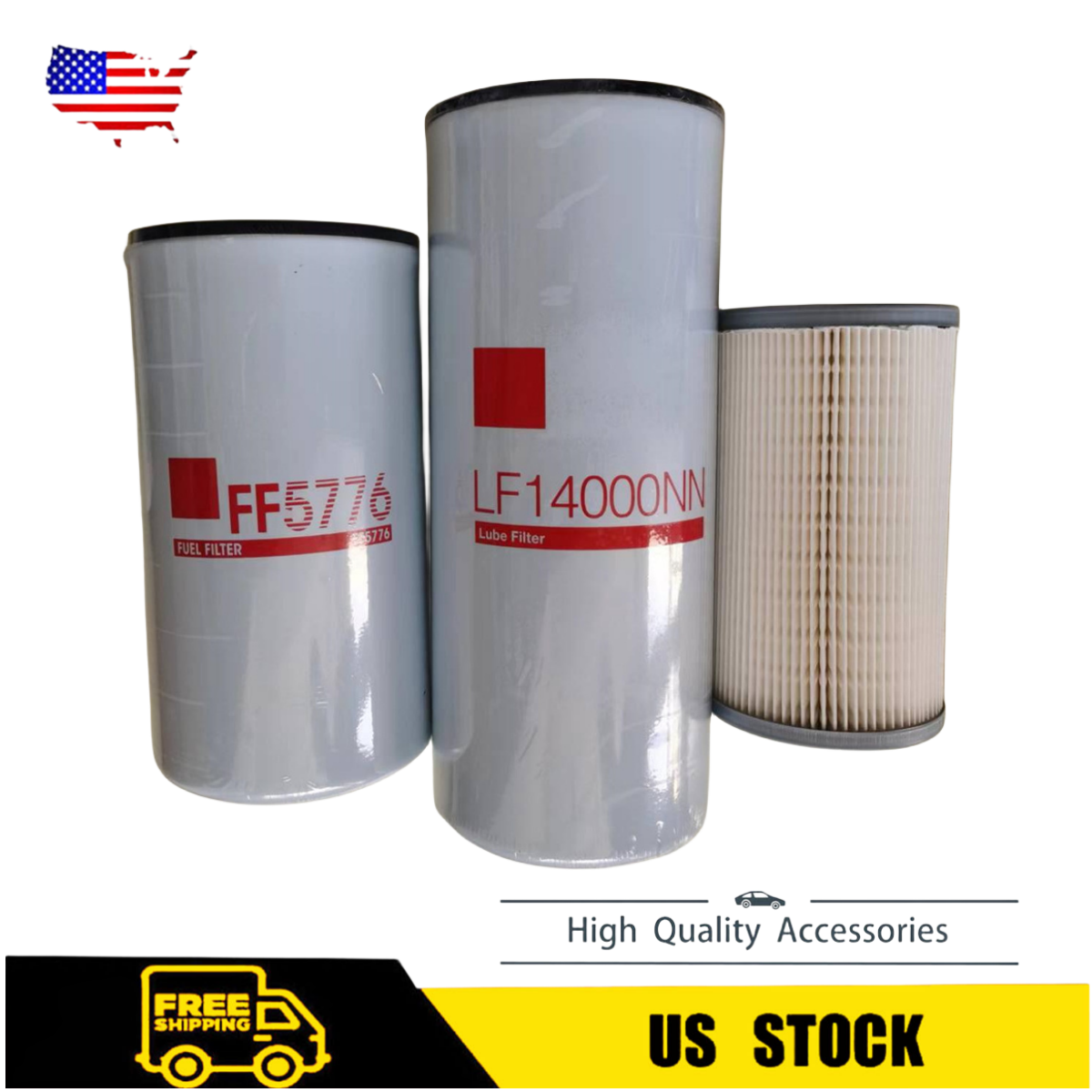 Oil Filter For Cummins ISX Oil Change Kit MK13855 LF14000NN FF5776 ...