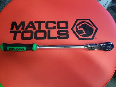 Matco AFR98LFG 1/4″ drive 9″long Locking Flex Ratchet with ergo handle ...