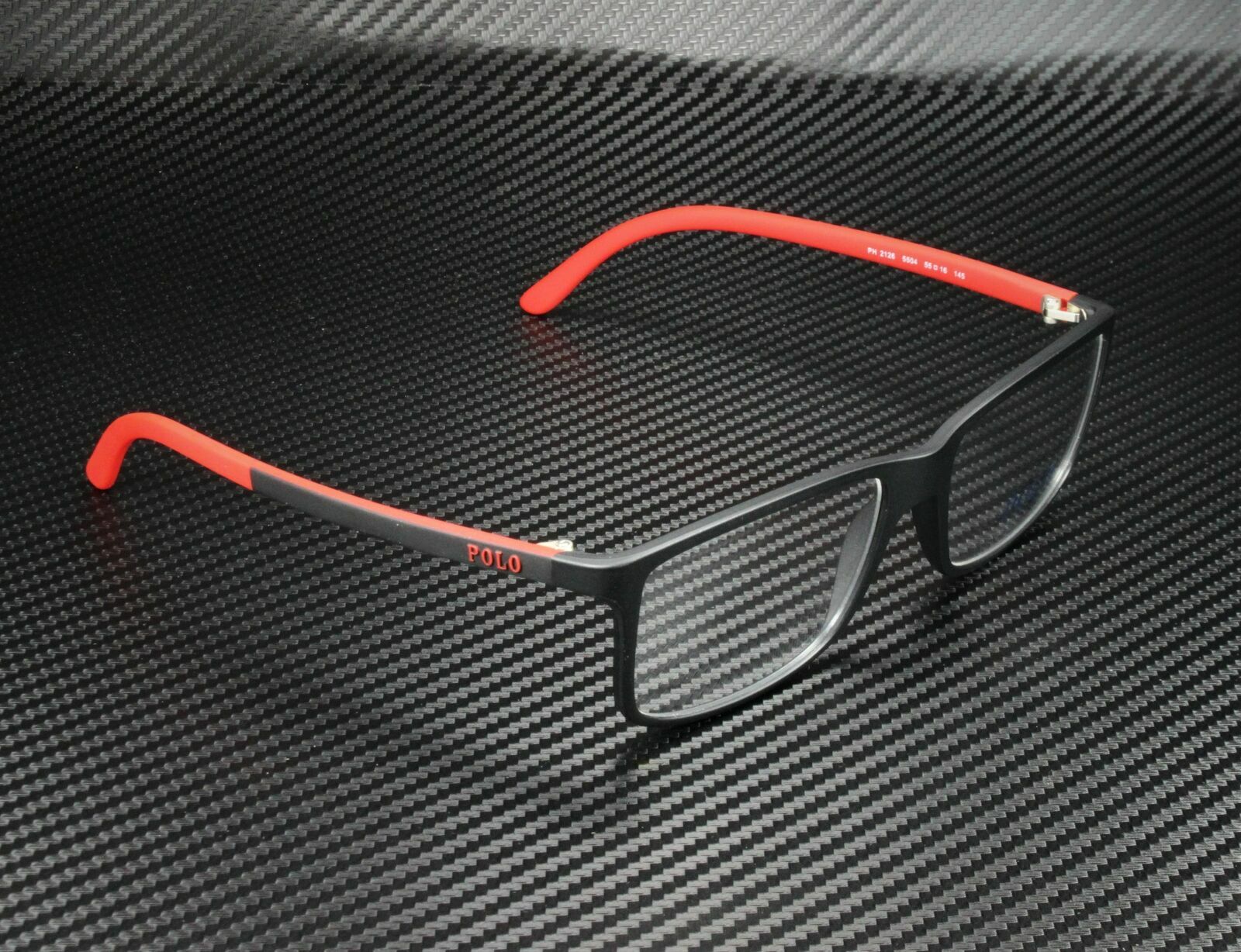 Ralph Lauren Polo PH2126 5504 Matte Black Rectangle Men's 53 mm ...