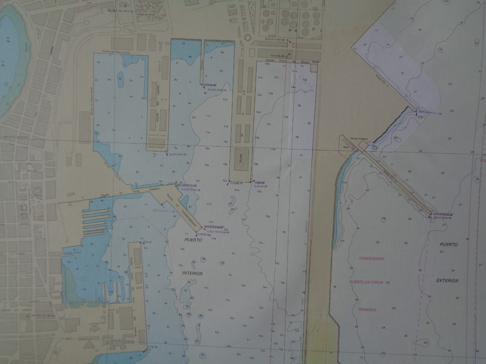 Marine Map / Puerto De La Luz 1970 Canary Islands - Gran Canaria | eBay UK