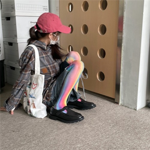Spice Girl Rainbow Fishnet Stockings Tights Gradient Color Socks | eBay ...
